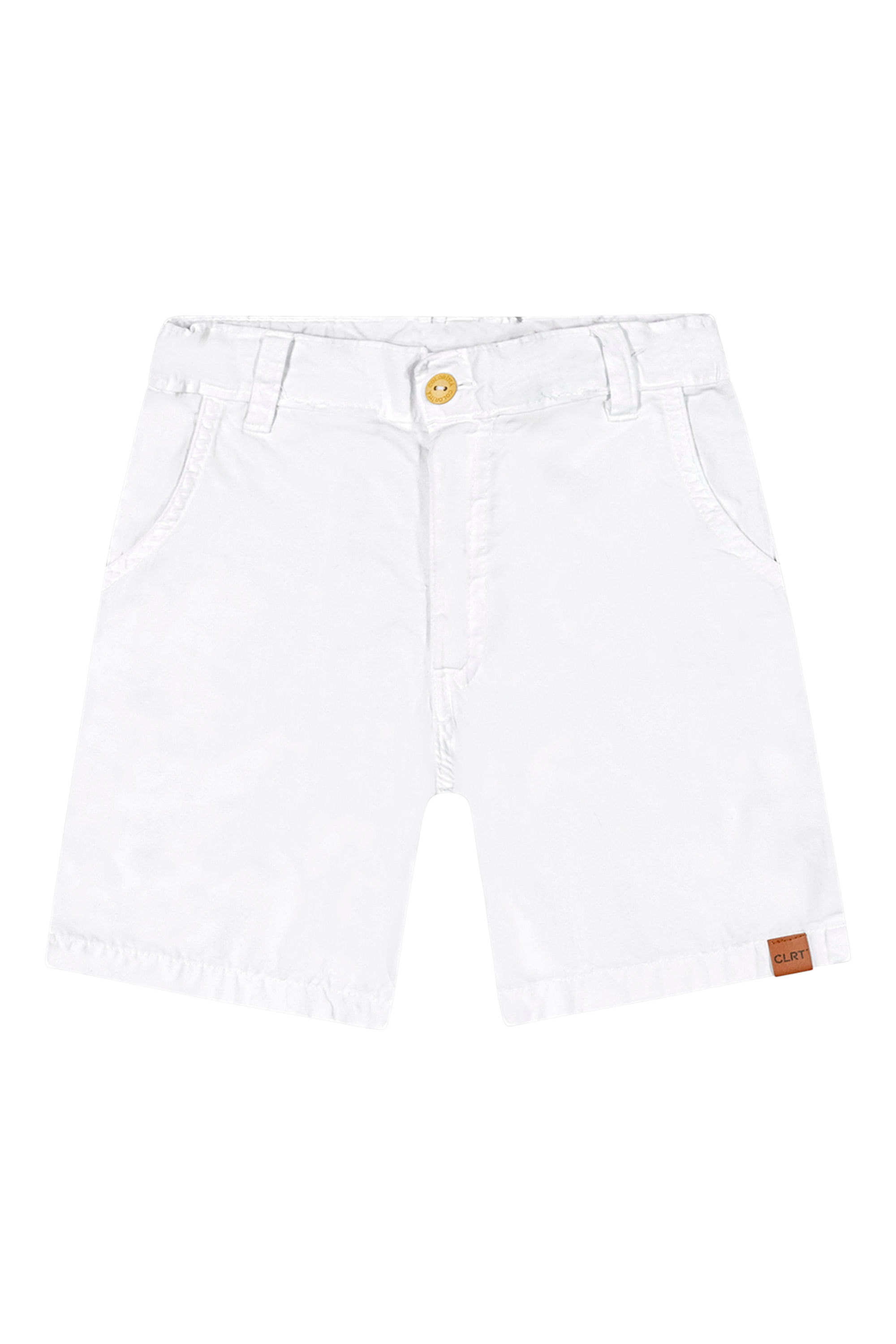 Short Infantil Menino com Bolsos Colorittá Branca - Elian