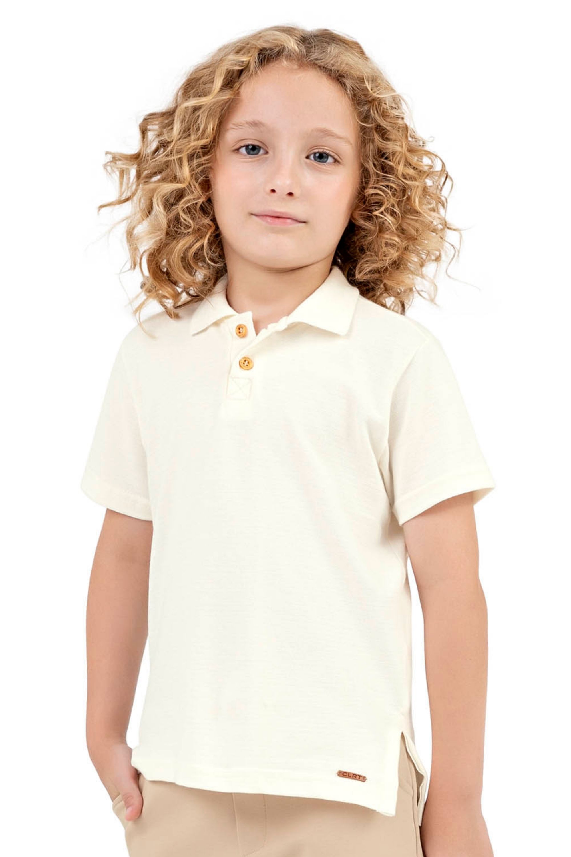 Polo Infantil Menino Estilo Moderno Colorittá Bege - Elian