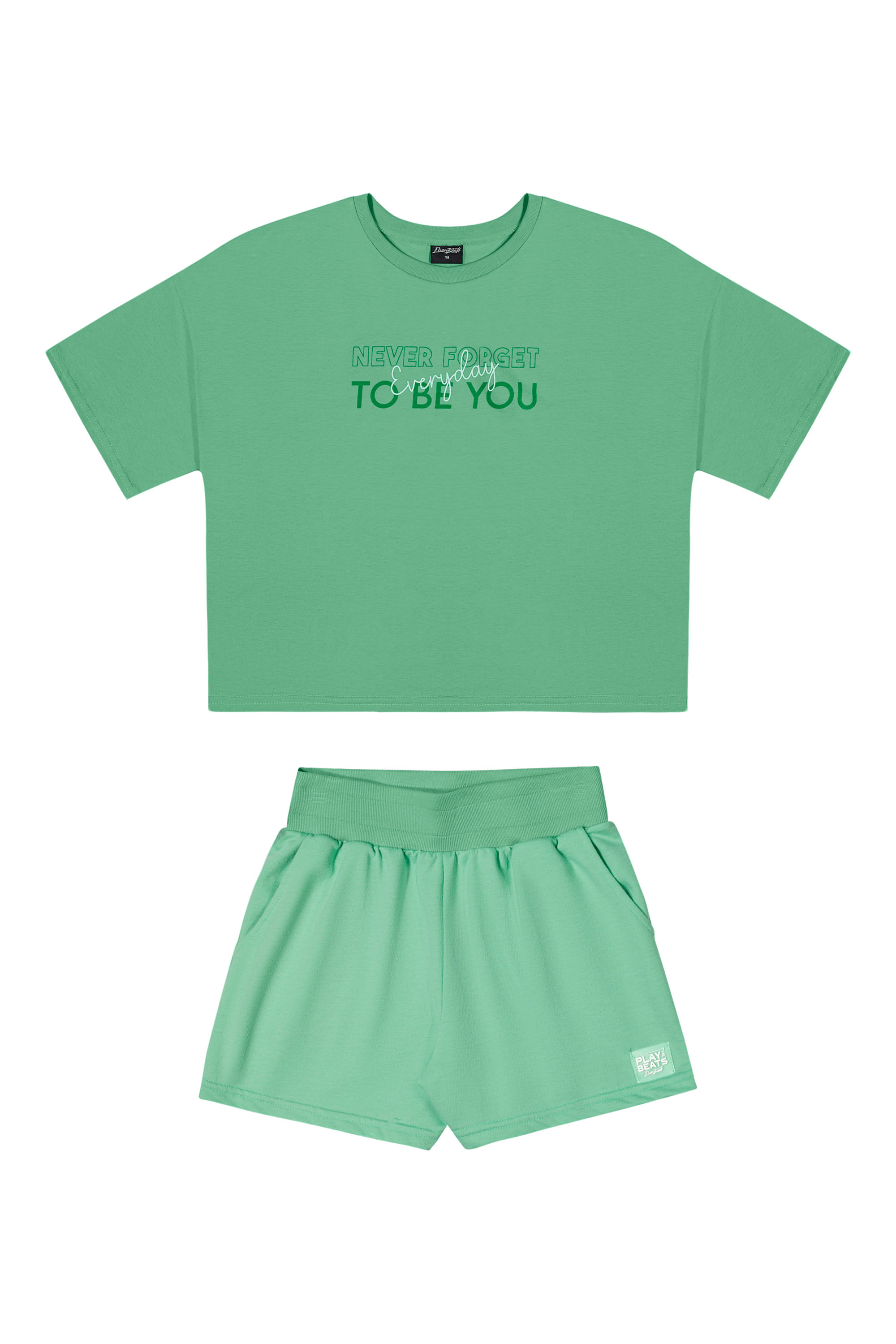 Conjunto Juvenil Menina Beats Verde - Elian